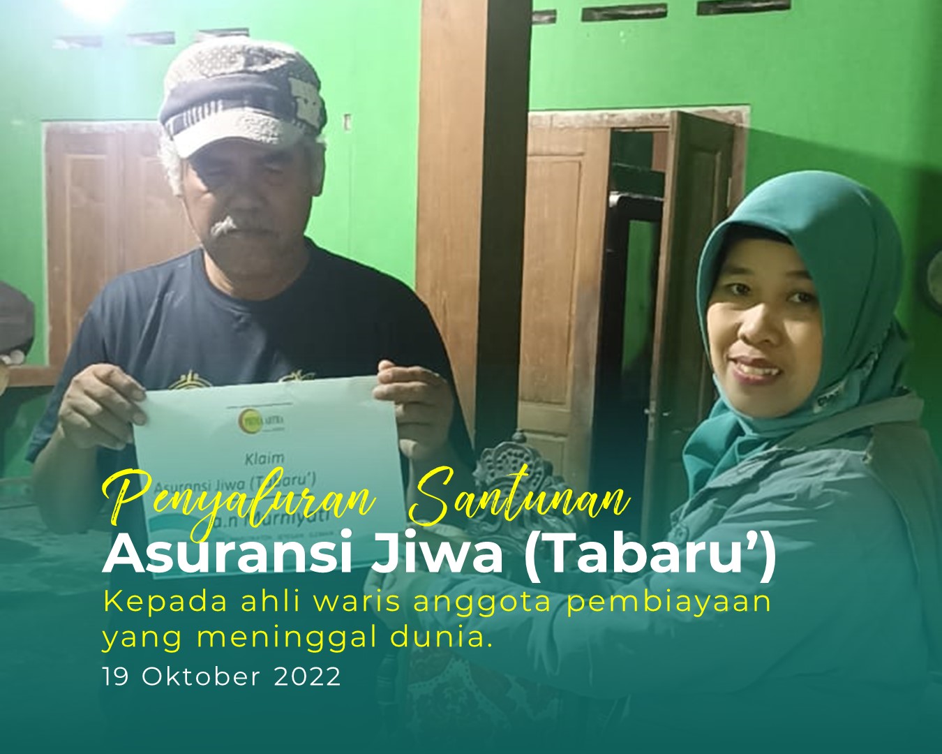 KSPPS Prima Artha serahkan santunan Asuransi Jiwa Tabaru'